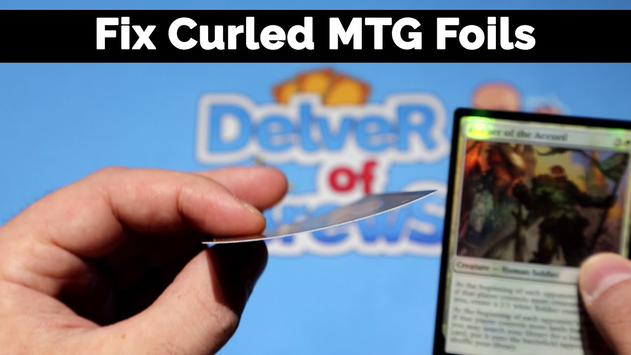 How to fix curled foil cards from Magic: the Gathering - YouTube