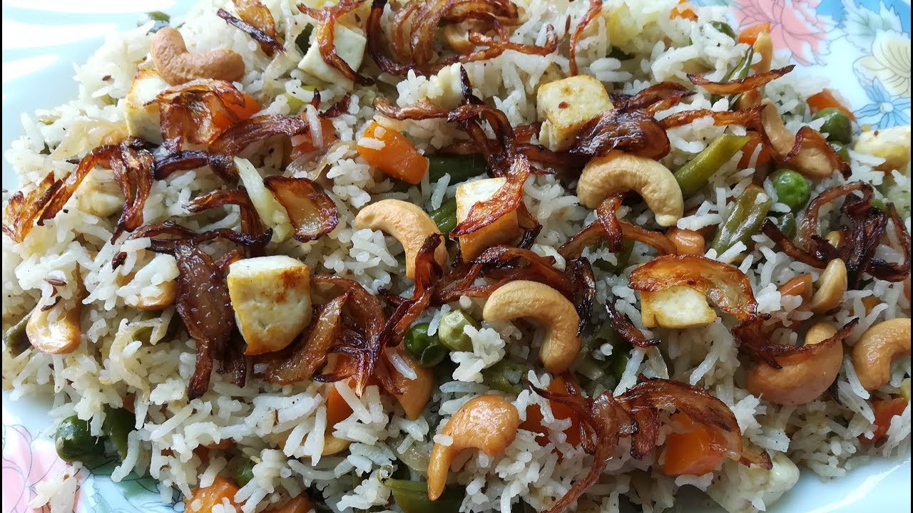 White Pulao Recipe| पनीर एंड वेजिटेबल पुलाव | Paneer and Vegetable ...
