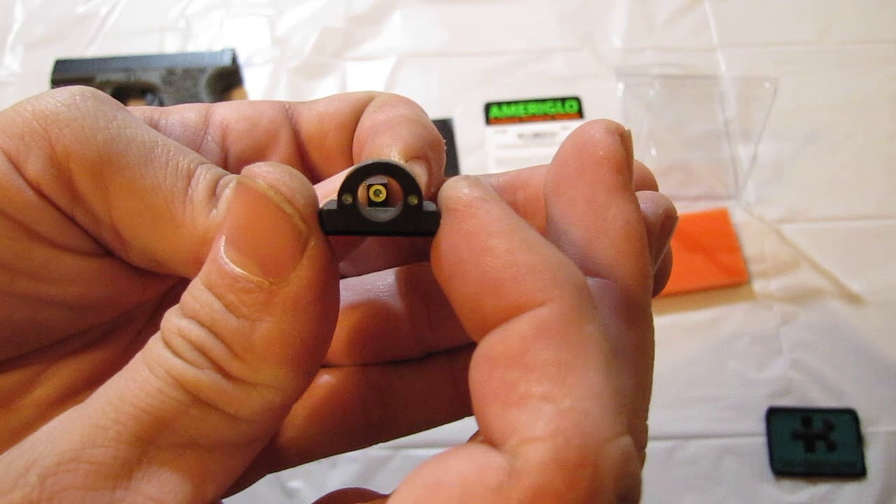 ameriglo glock sights - ghost ring night sights - YouTube