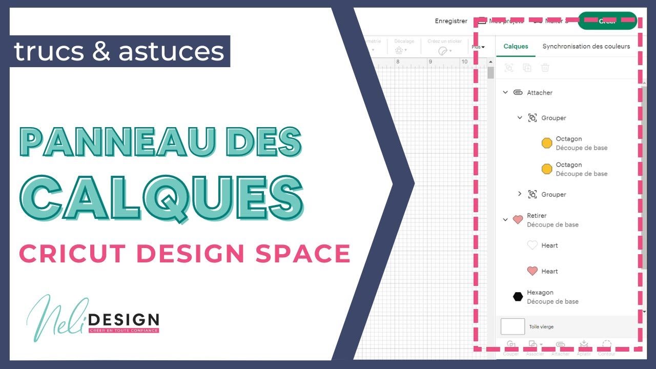 Cricut Design Space: trucs et astuces sur le panneau des calques - YouTube
