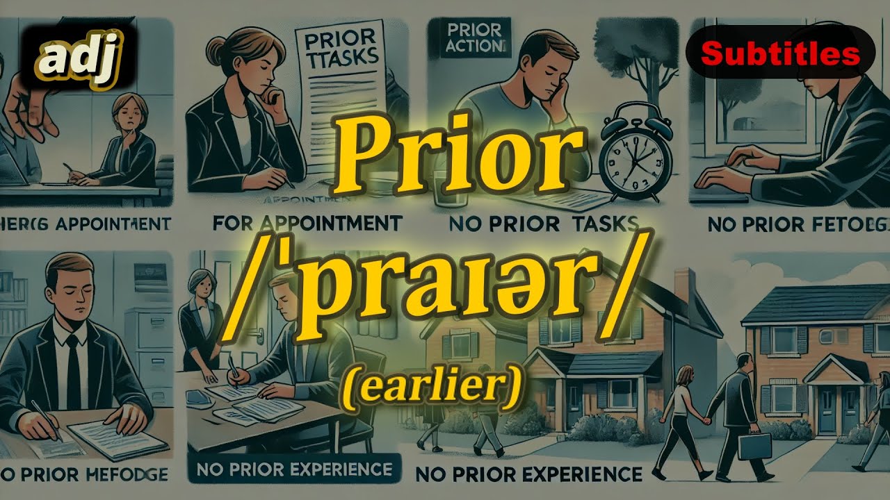 [adj] Prior meaning (earlier) with 5 examples - YouTube