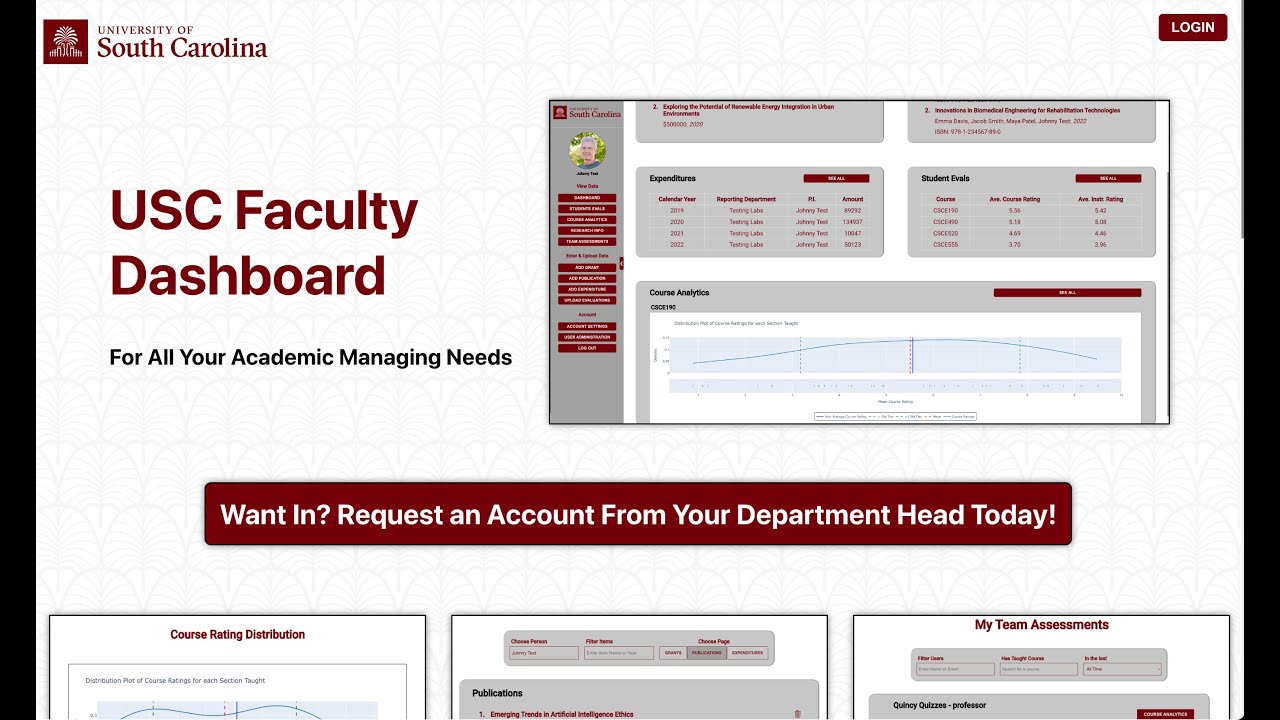 USC Faculty Dashboard App Demo - YouTube