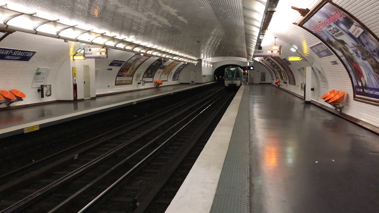 Paris Metro Line 8 - Departure from Saint Sabastien Froissart - YouTube