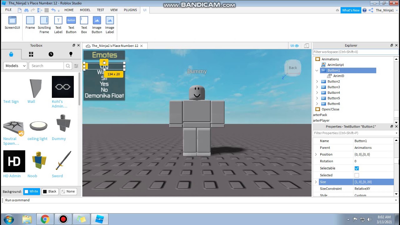 Roblox Studio How To Make Dance Gui - YouTube