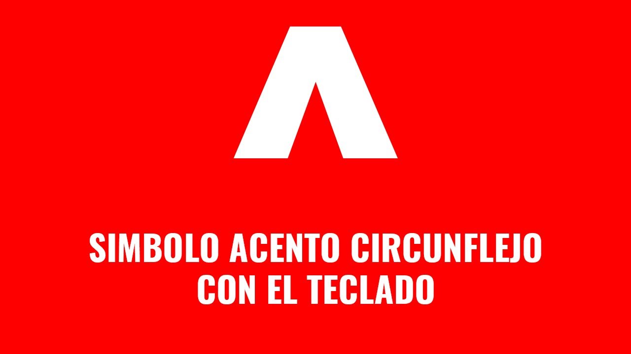 acento circunflejo con el teclado o v corta invertida, muy fácil - YouTube