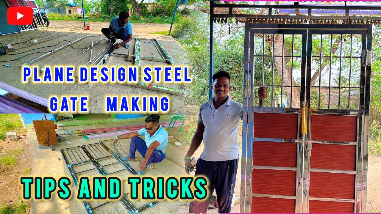 Plane Design Steel Gate Making || Tips and Tricks || - YouTube