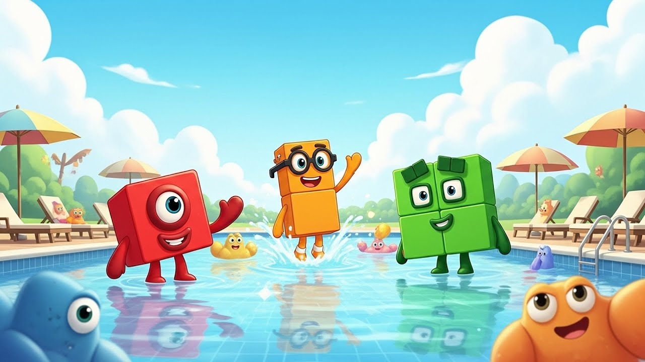 Numberblocks New Episode | Swimming Fun with 1, 2, and 4 | Learn Math ...