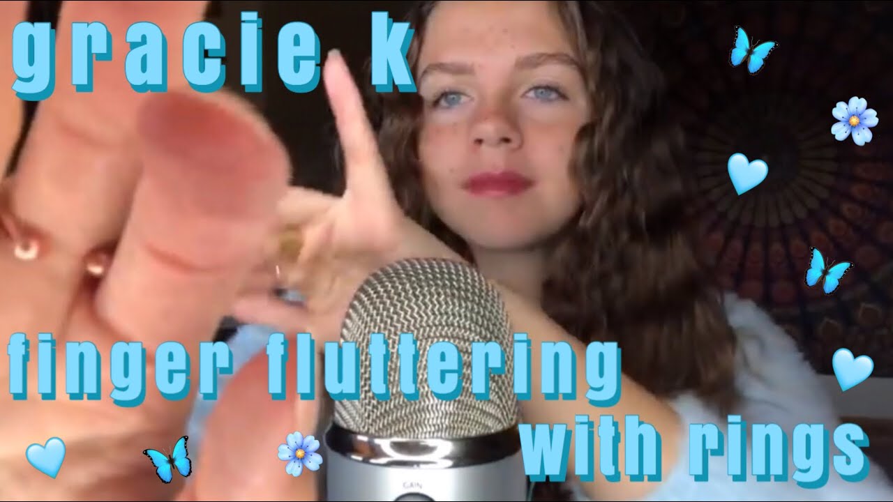 asmr gracie k finger fluttering with rings | knuckle fluttering + ring ...
