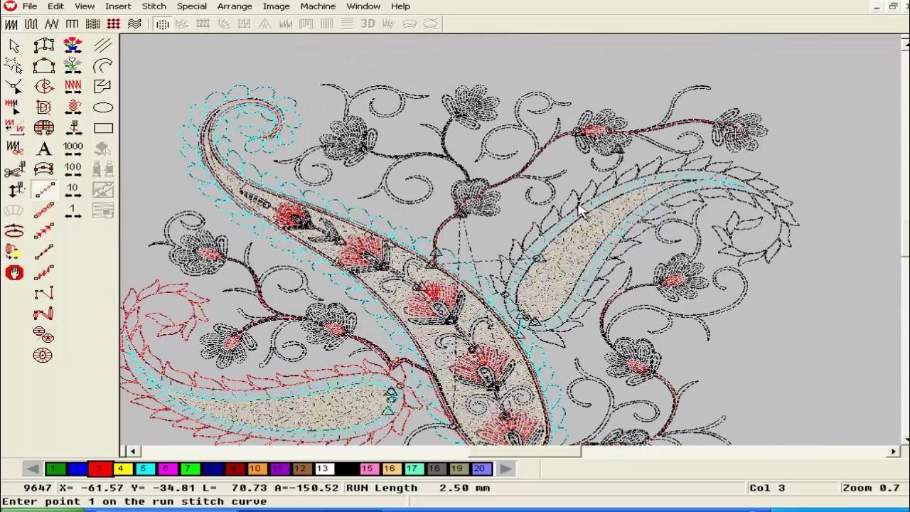 How to Make Wilcom Design || Computer Embroidery Design Tutorel ...