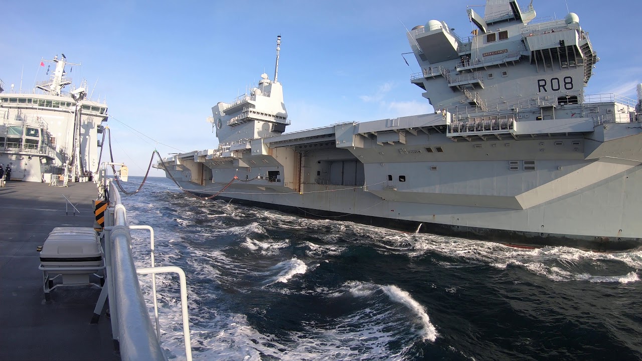 RFA Tideforce & HMS QNLZ RAS 05 02 2020 - YouTube