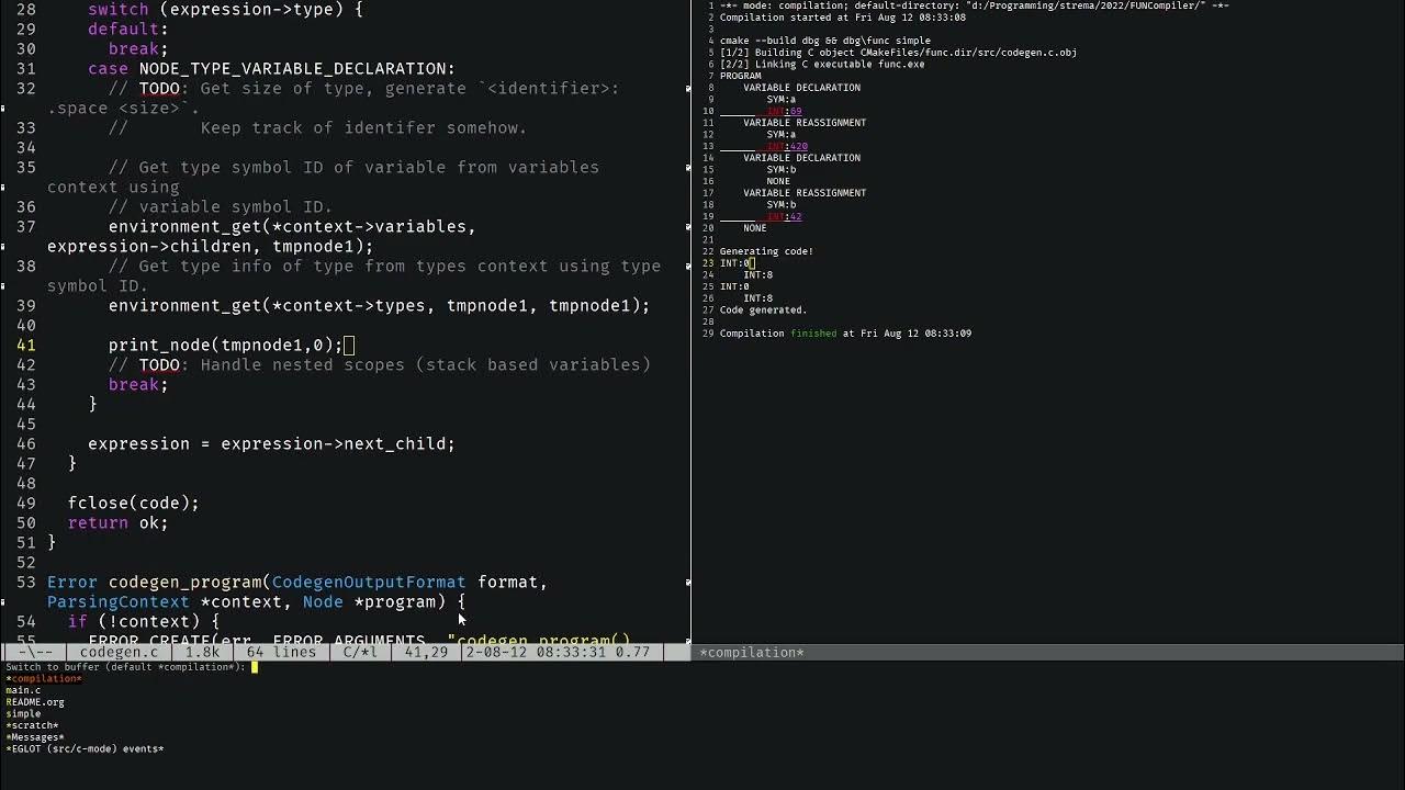 Compiler from scratch, for fun :p | Codegen and Functions | 010 - YouTube