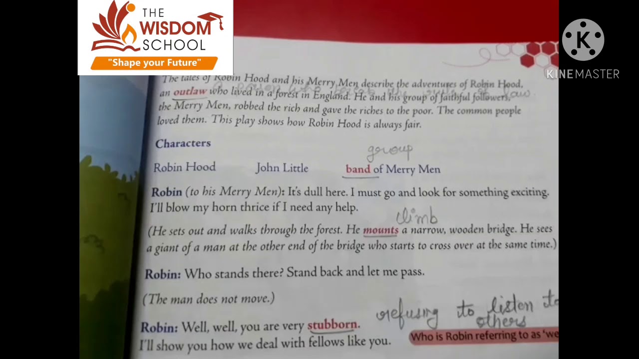 Grade 5/ Eng R /Ch 6 Robin Hood and John Little /Nov 20 - YouTube