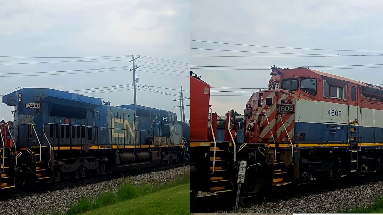 INSANE Canadian National action! (BC rail Cowl unit and blue devil on the same train!) - YouTube