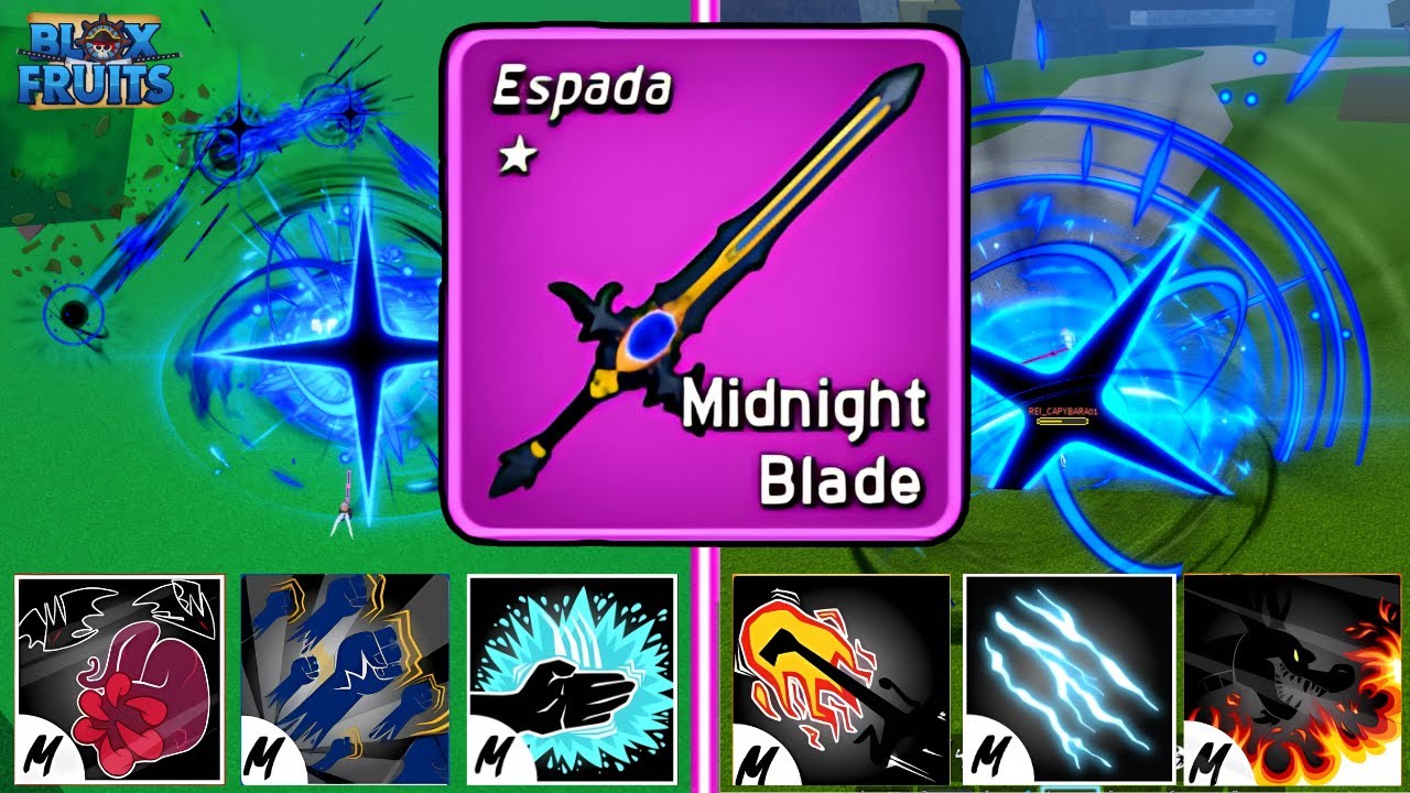 O Melhor Combo de MidNight Blade Com Todos os Estilos de Luta no Blox ...