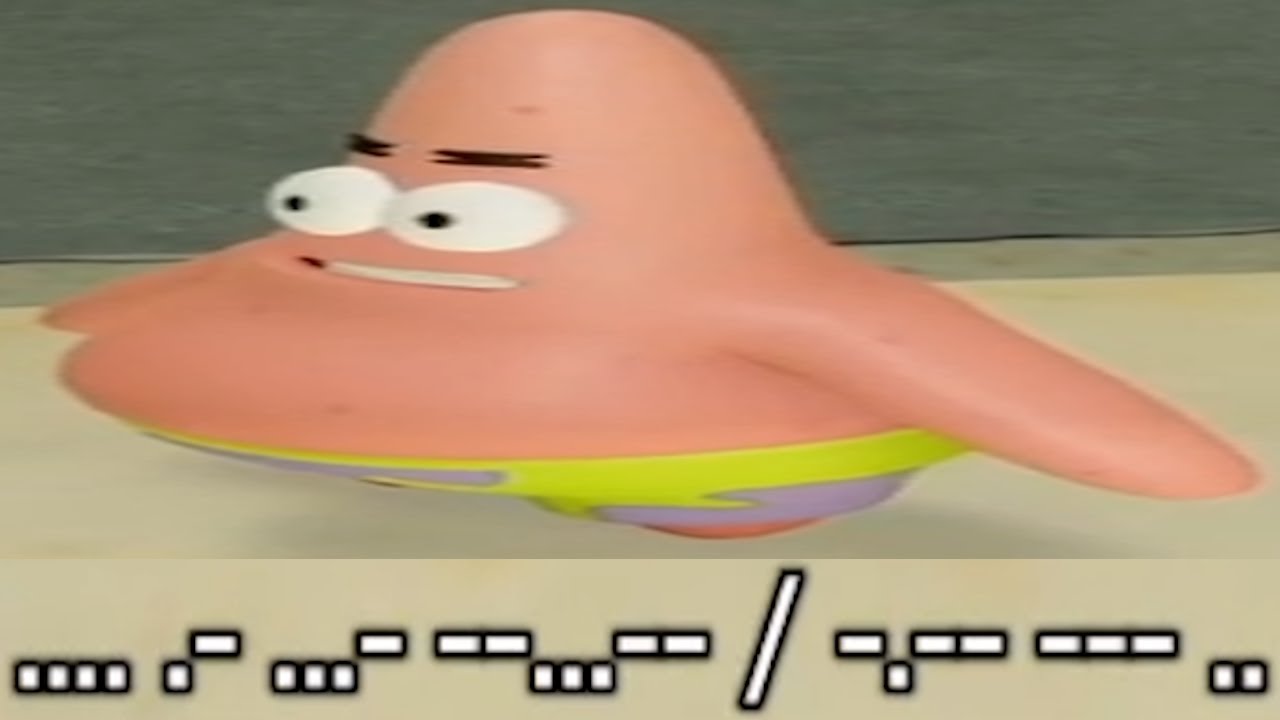 Patrick is speaking in Morse Code (AI Sponge Rehydrated Clip) - YouTube