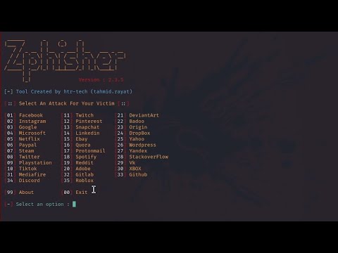 How to install zphisher in kali linux | HackTech Academy - YouTube