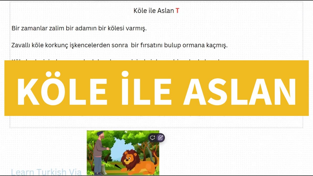 Turkish Stories - 12 Köle ile Aslan - YouTube