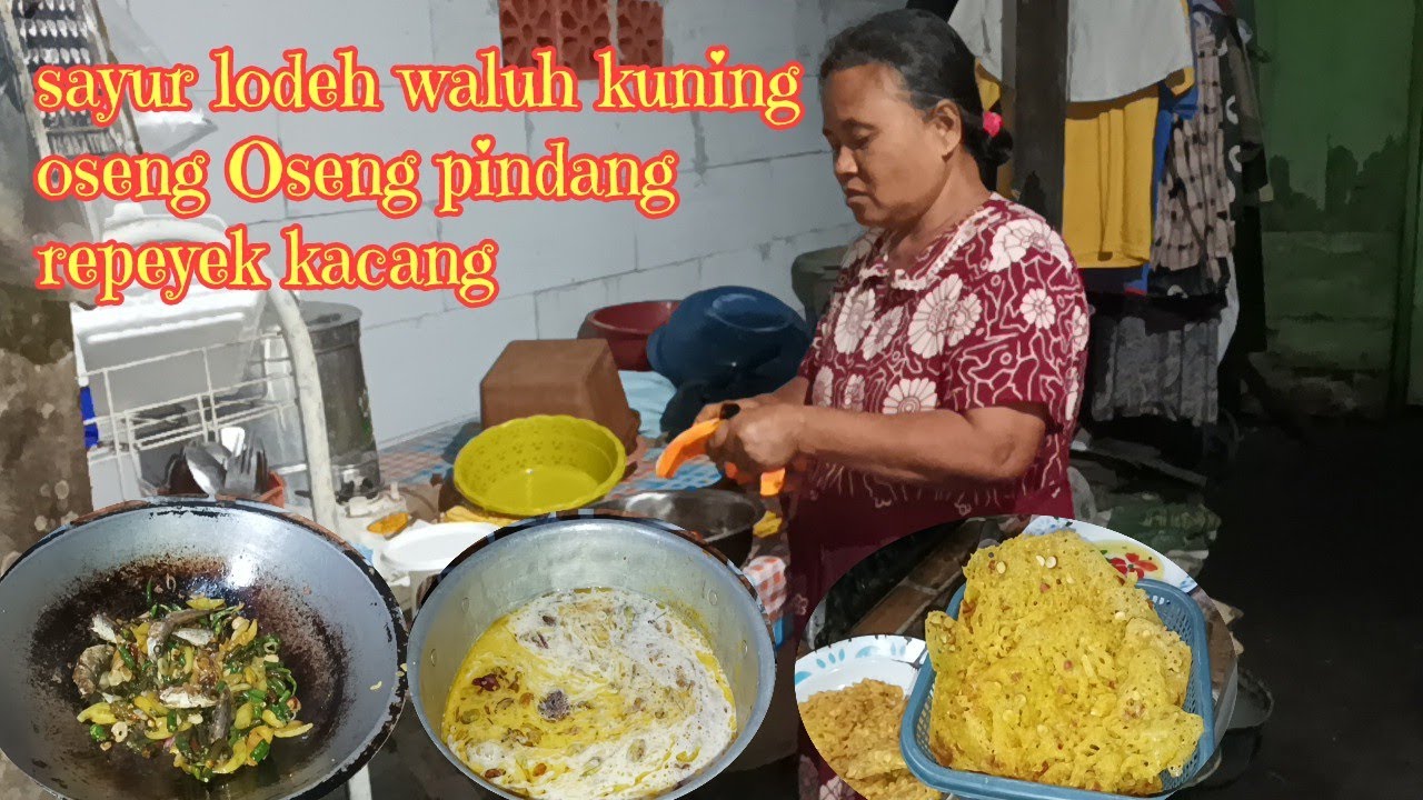 Mumpung anakku lanang dolan mrene - masakin favoritnya... Sayur waloh ...