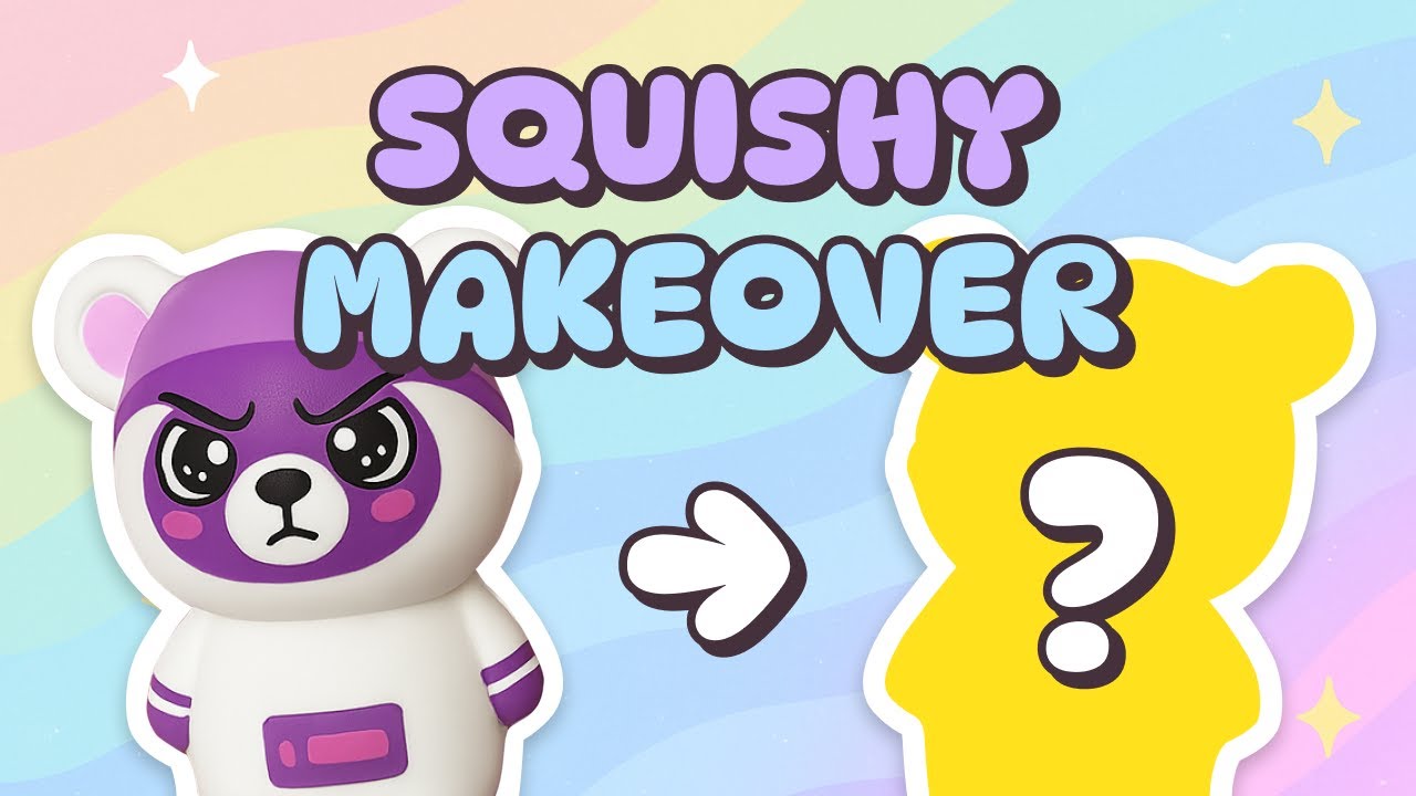 Squishy Makeover From Grumpy to Cute Let’s Paint Something Adorable! 💖 ...