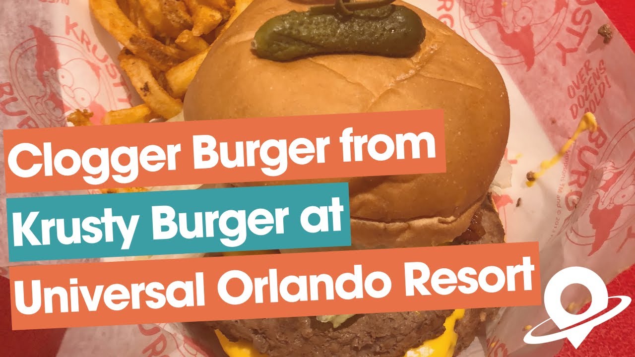 Clogger Burger from Krusty Burger at Universal Studios Florida - YouTube