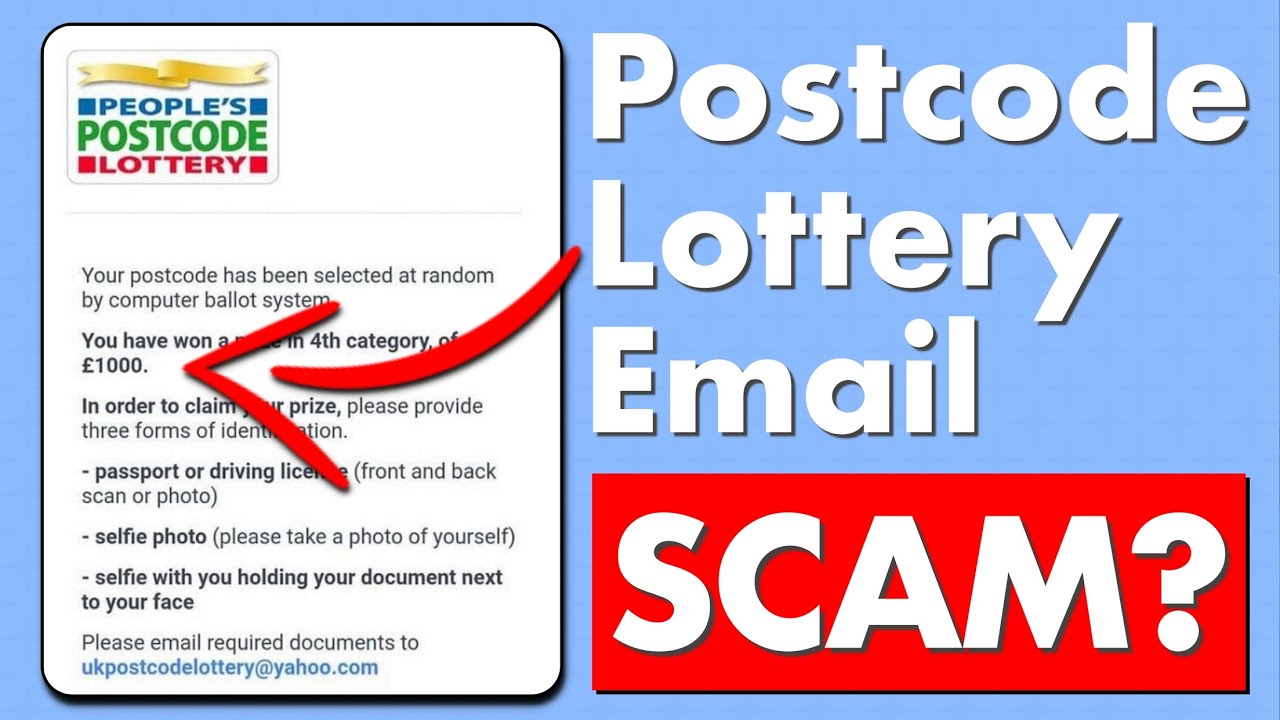 Postcode Lottery Email Scam Alert! - YouTube