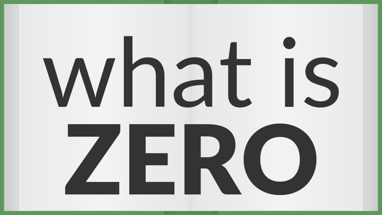 Zero | meaning of Zero - YouTube