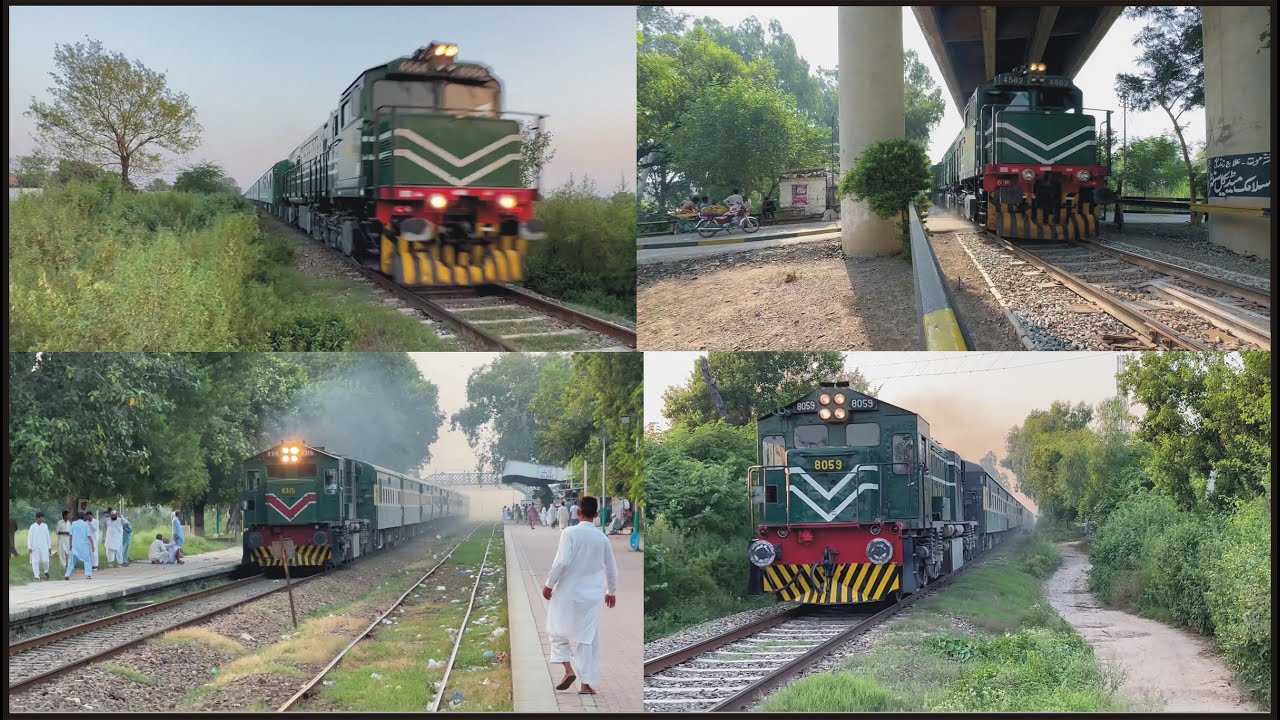 Five in One Capturing Top 5 fastest trains actions near Gujrat Pakistan ...