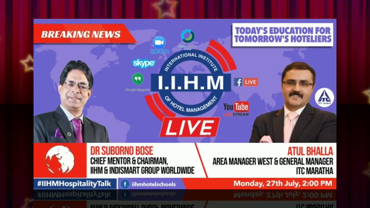 Hospitality session with Atul Bhalla, GM, ITC Maratha. - YouTube