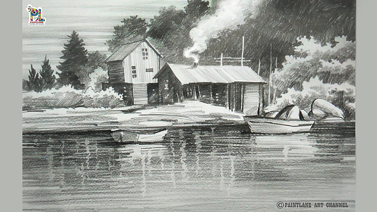 River side Wooden house and cabin with pencil - YouTube