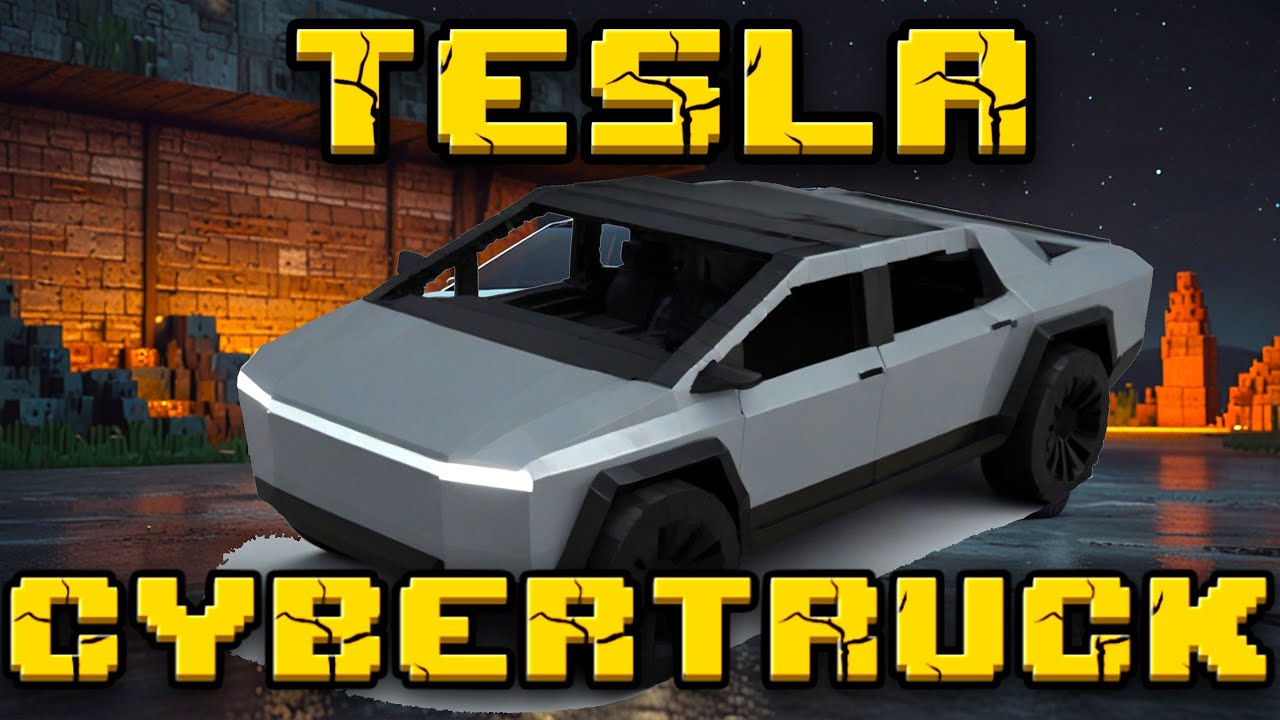 🚗 Drive the Future with the Tesla CyberTruck Mod in Minecraft! 🔋 - YouTube