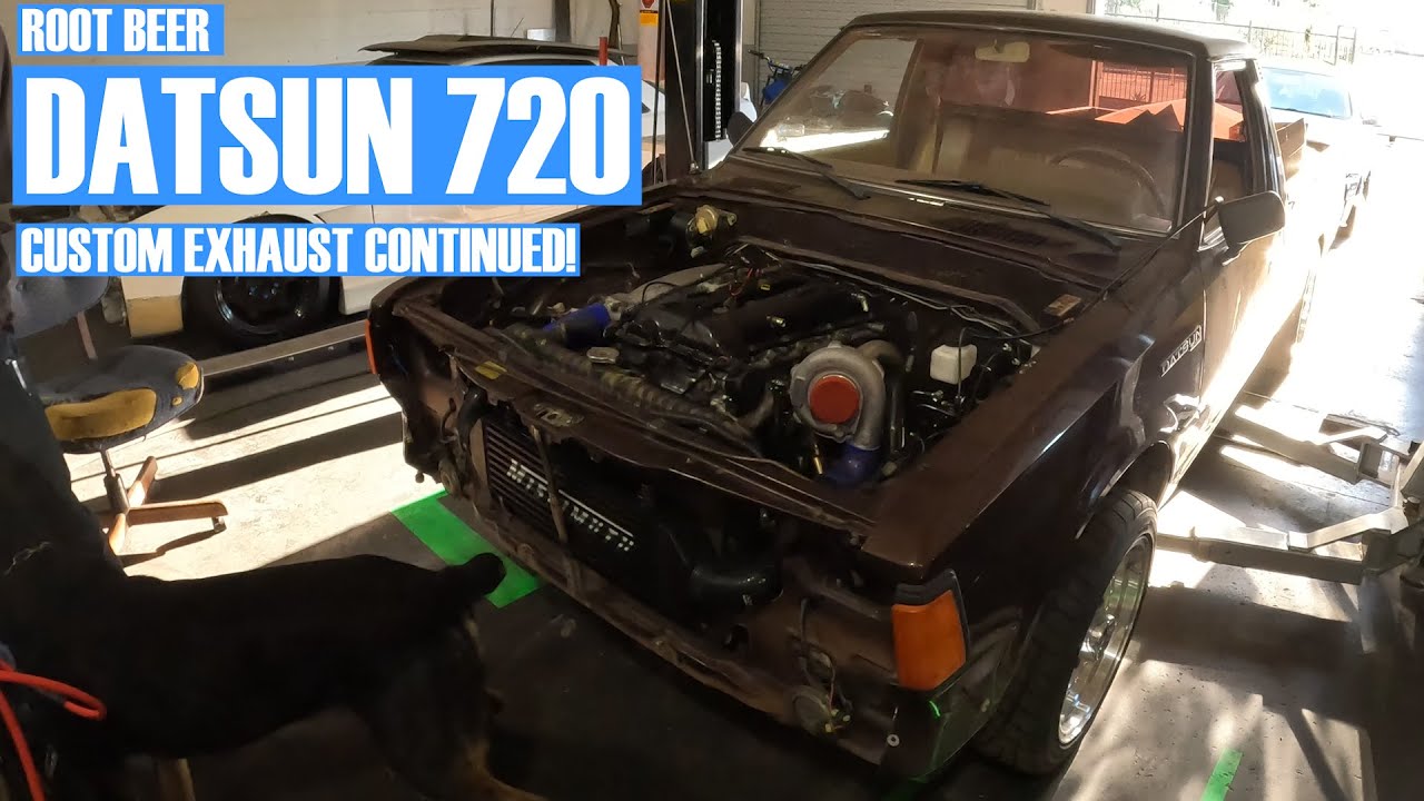 ROOT BEER DATSUN 720 TURBO CUSTOM EXHAUST CONTINUED + 1UZ 240SX, RHD ...
