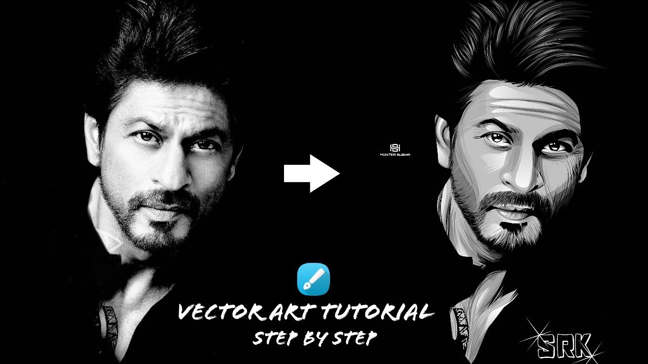 VECTOR ART FOR ShahRukhKhan/SRK Bollywood 2020 || INFINITE DESIGN ...