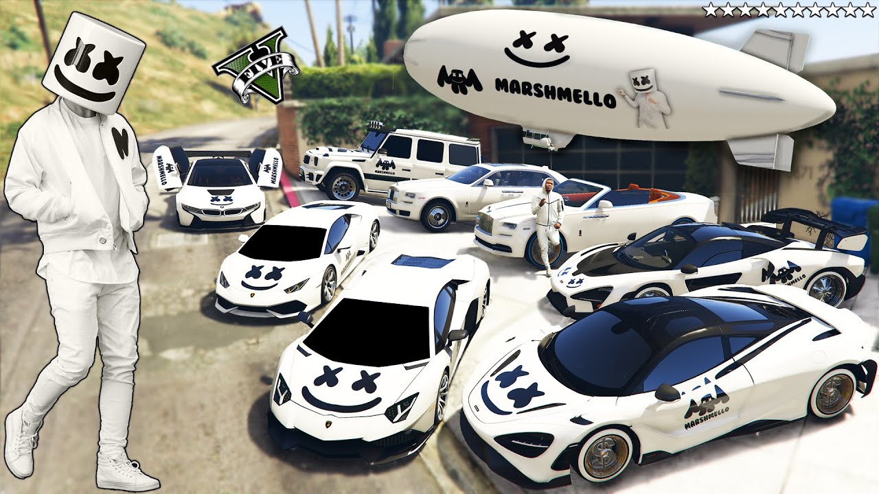 GTA 5 - Stealing Marshmello's Luxury Cars With Franklin | (Real Life ...