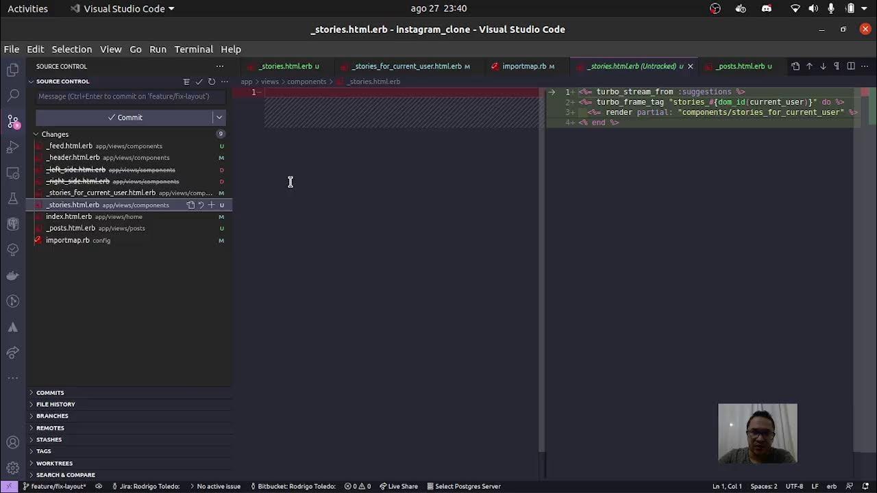 Rails 7 & Instagram Clone - Refact usign NextJS code - YouTube