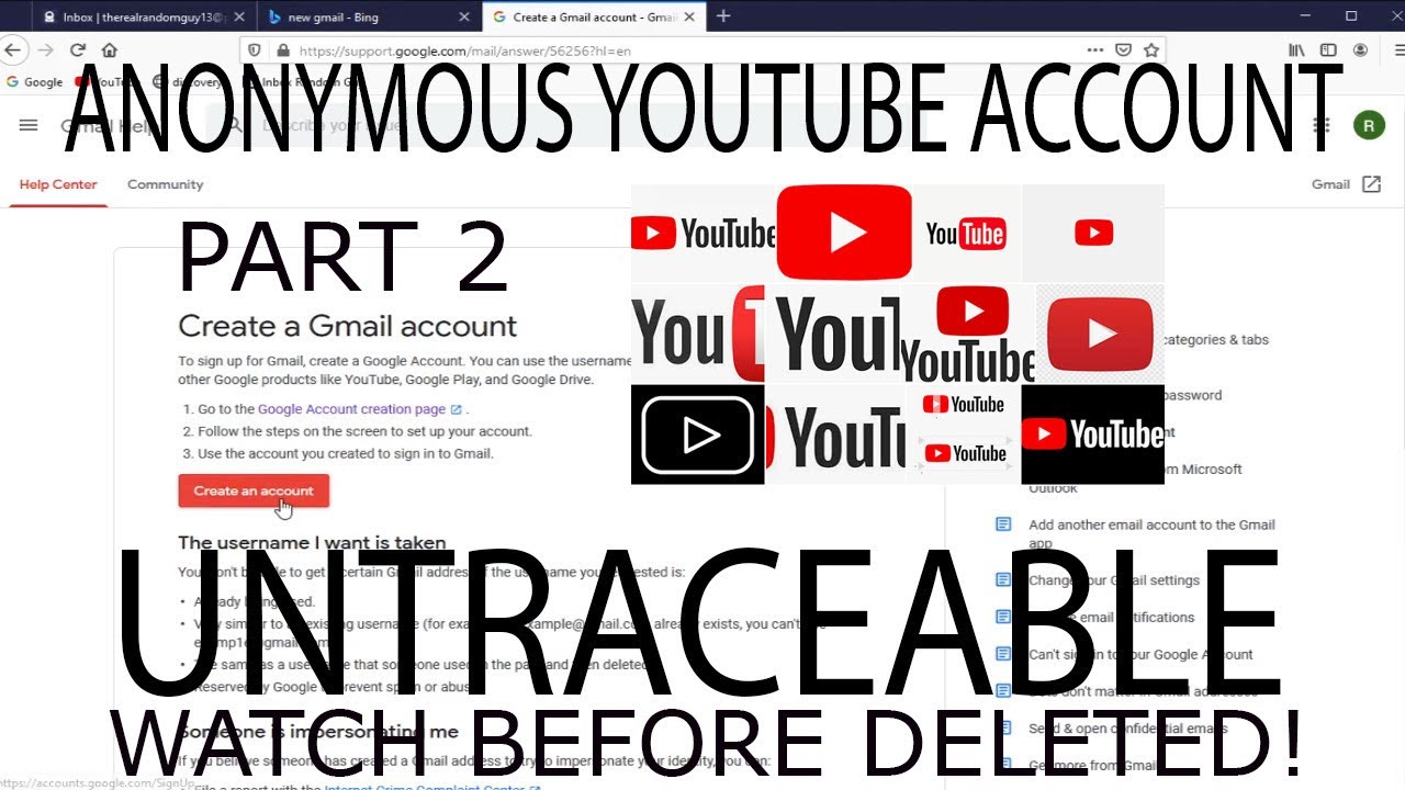 HOW TO GET A COMPLETELY ANONYMOUS YOUTUBE ACCOUNT 2024! PART 2 - YouTube