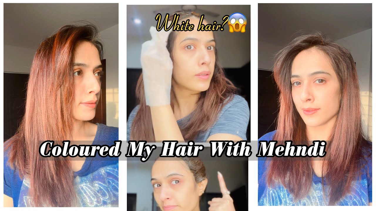 Coloured My White Hair With Mehndi || Shocking Results - YouTube
