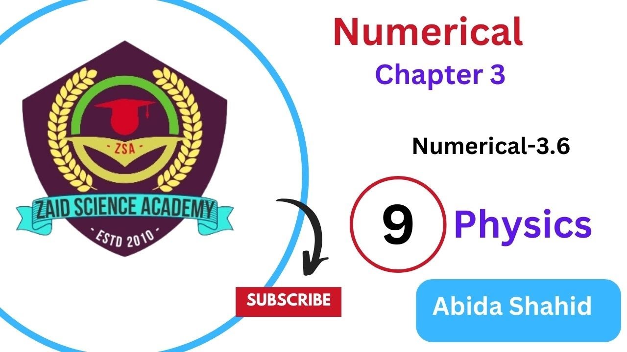 9th Class Physics | Chapter 3 | Dynamics | Numerical 3.6 | Zaid Science Academy - YouTube