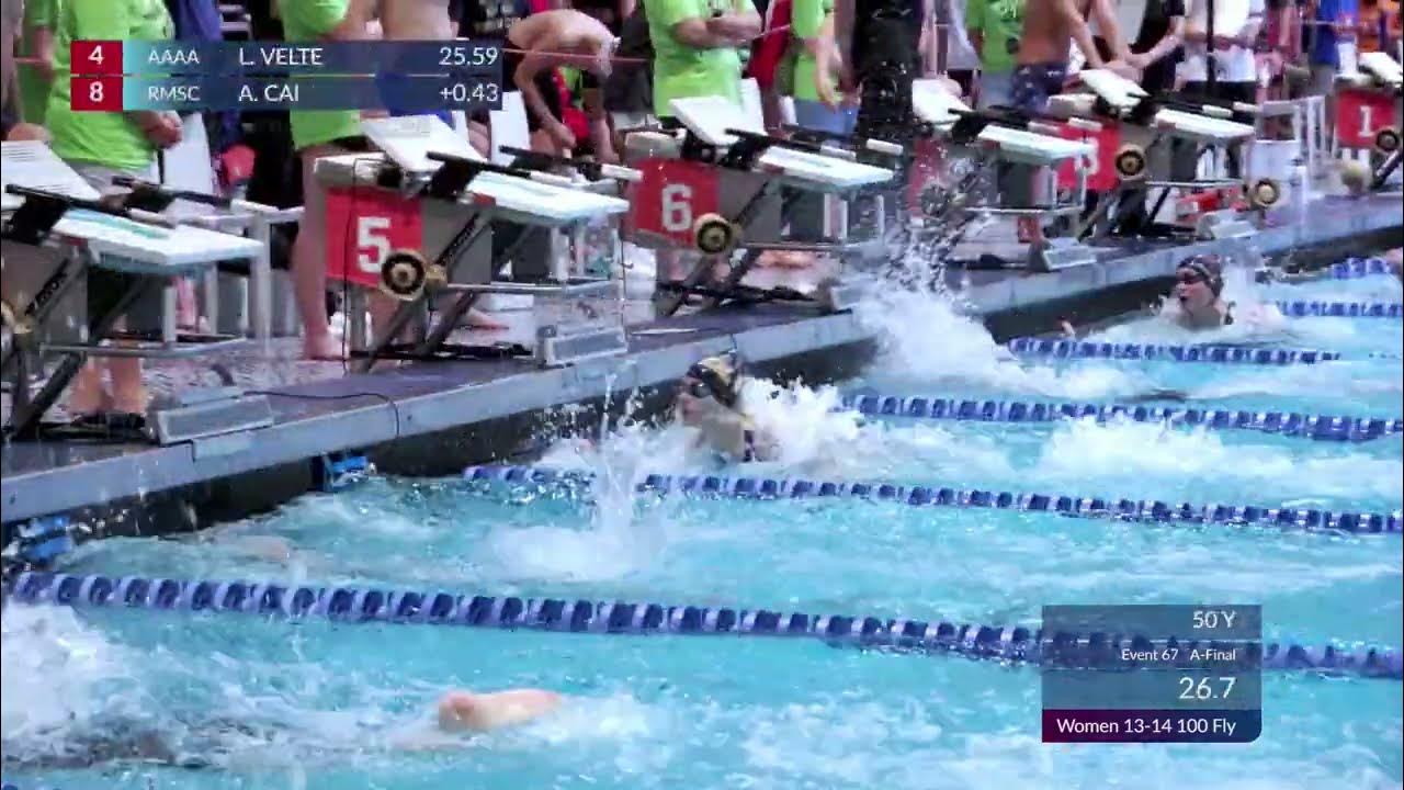 Women's 13&14 100 Fly A Final | 2023 NCSA Age Group Championships ...