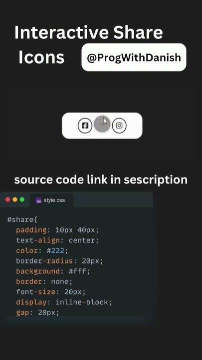 Interactive Social buttons Html CSS - YouTube