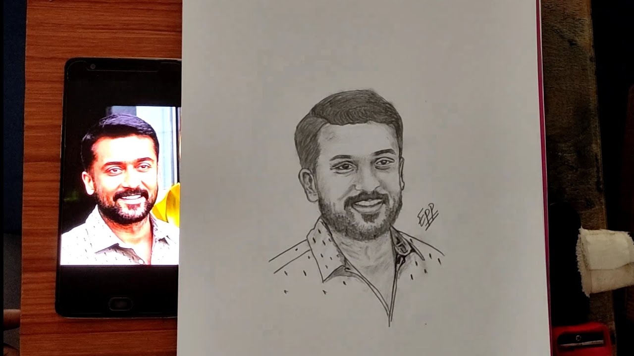 Surya Drawing / Pencil Drawing /Epptamizh/......! - YouTube