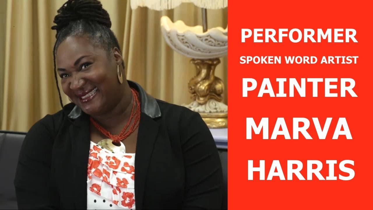 Marva Harris artist dominating the stage, spoke work and painting ...