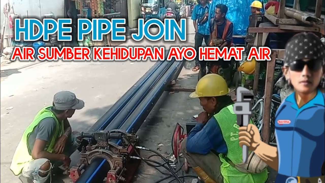 HDPE pipe joining process - YouTube