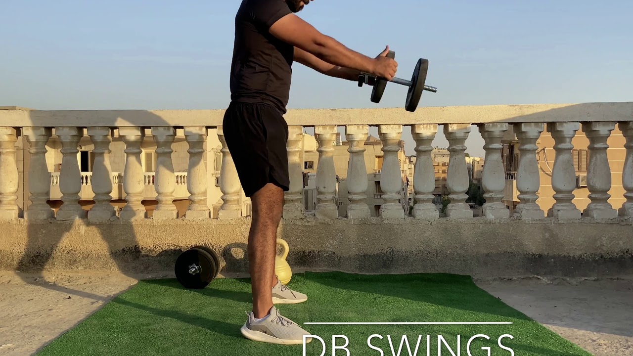 Dumbbell swings - YouTube