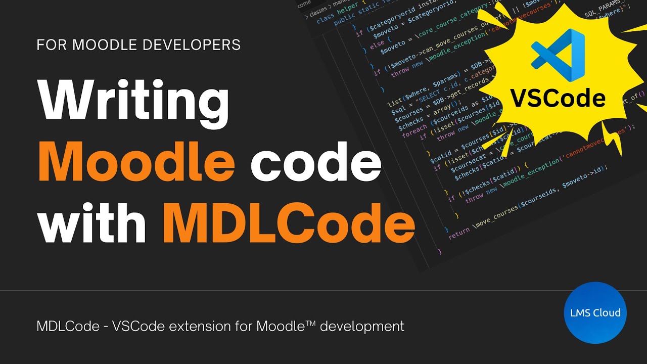 Writing Moodle code with MDLCode - YouTube
