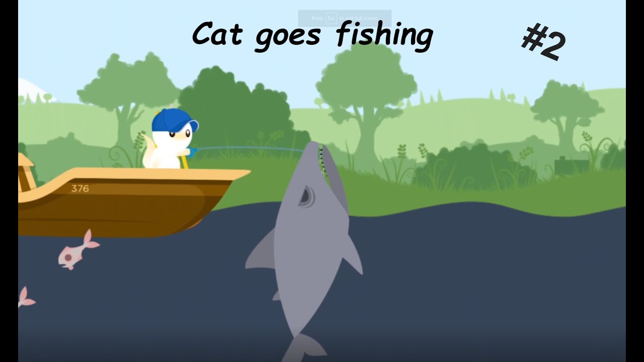 Catching a shark in Cat Goes Fishing: Episode 2 - YouTube