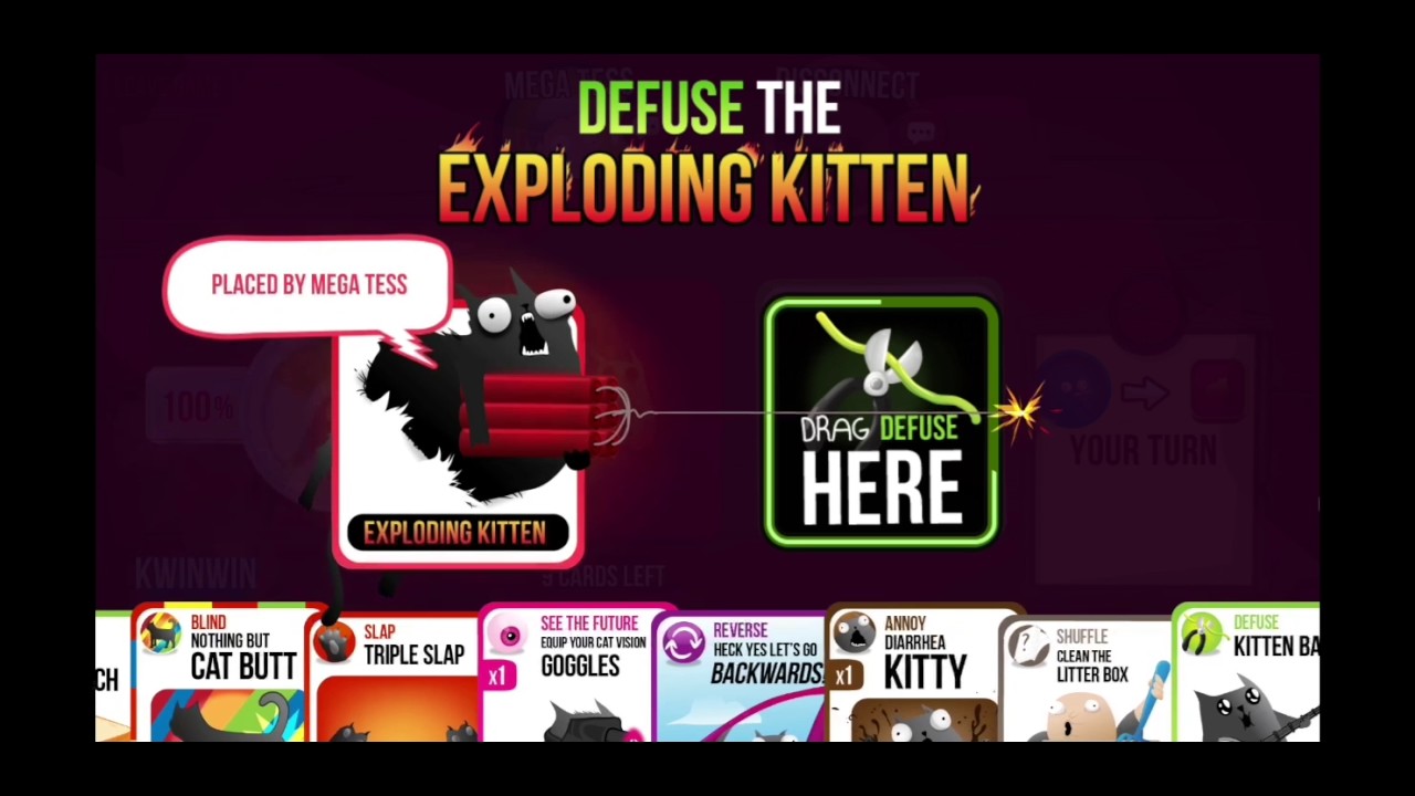 Exploding Kittens! Party deck gameplay (4) - YouTube