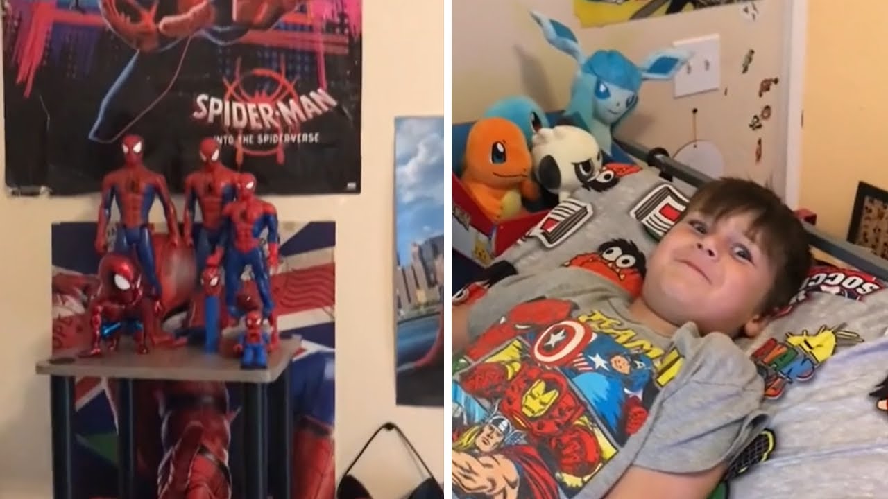 Autistic boy impressively cleans and organizes his room - YouTube