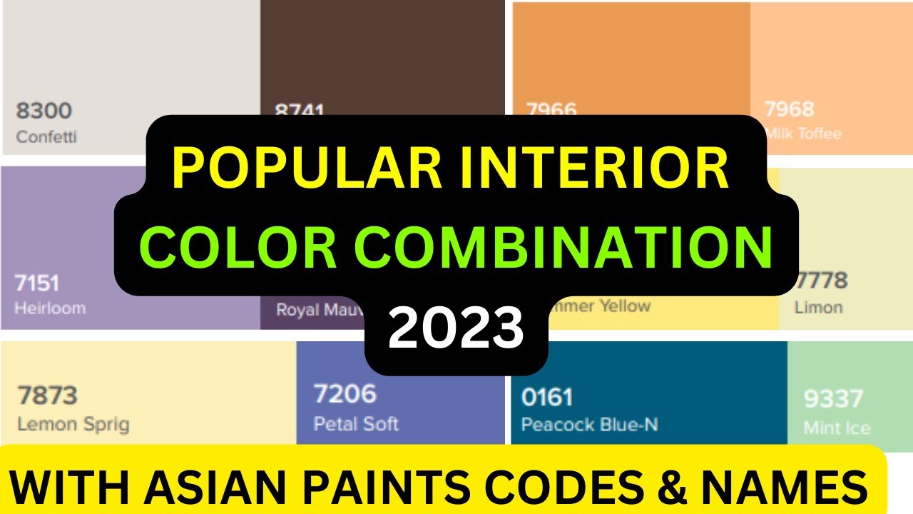Popular Interior Paint Color Codes Of Year 2023 From Asian Paints
