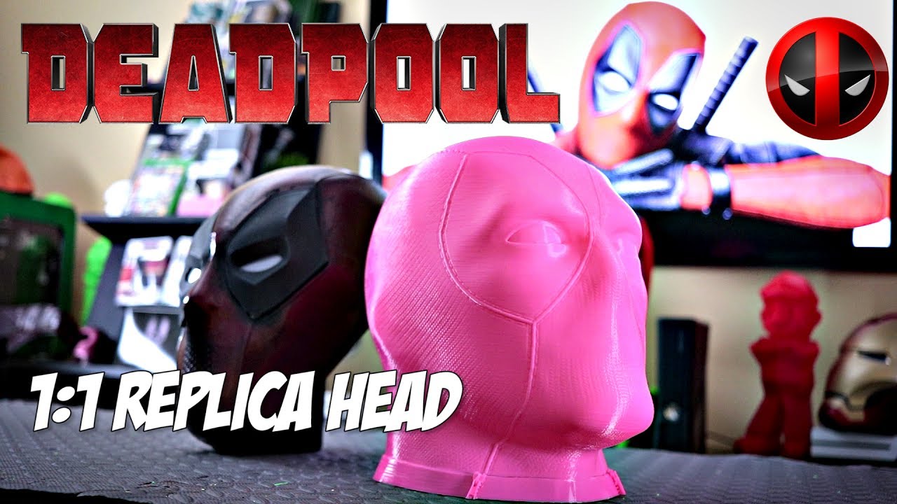Life-Size DEADPOOL Replica Head | 1:1 Scale | 3D Printed - YouTube