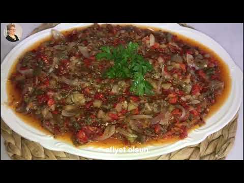 Babagannuş Tarifi/Hatay Usulü Abagannuş/Meze Tarifleri/Köz Patlıcan Biber Salatası